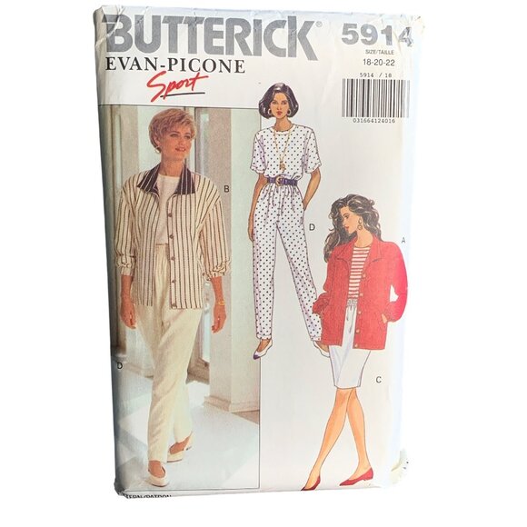 Butterick | Other | Butterick Misses Jacket Top Pants Skirt Sewing ...